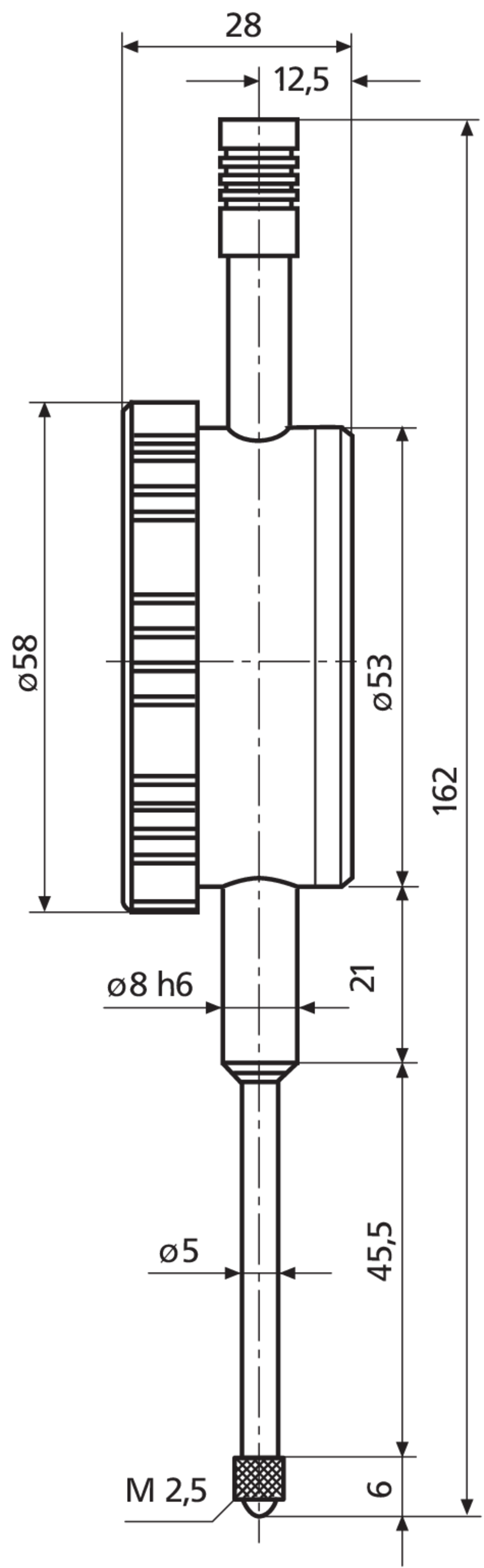 Mahr MarCator 810 SV Dial Indicator - Range: 40mm ; Graduation: 0.01mm ...