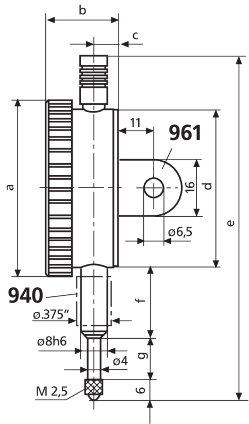Mahr MarCator 810 S Dial Indicator - Range: 10mm; Graduation 0.01mm ...