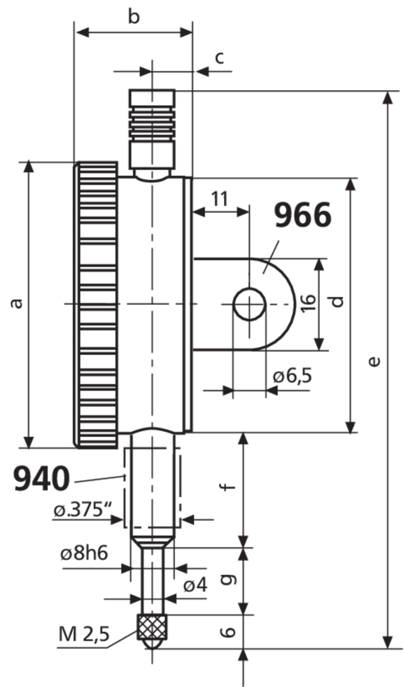 Mahr MarCator 803 A Small Dial Indicator - Range: 3mm ; Graduation 0.0 ...
